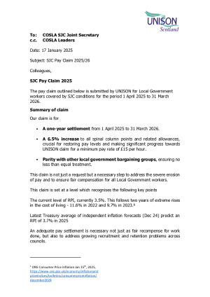 Local Government Pay 2025/26 - UNISON Scotland